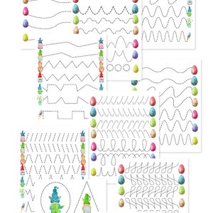 Handwriting Practice Preschool Worksheets, Easter Tracing Printables ...