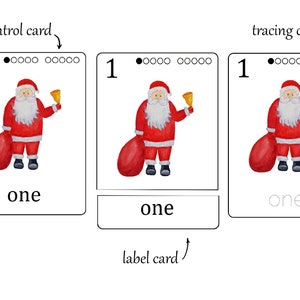 Christmas Numbers Flash Cards. Bilingual English & German Printable ...