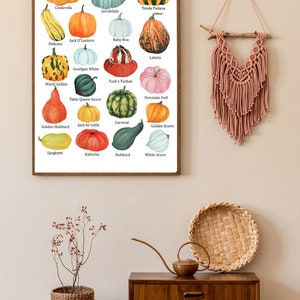 Fall Pumpkins Montessori Poster, Thanksgiving, Educational Poster ...