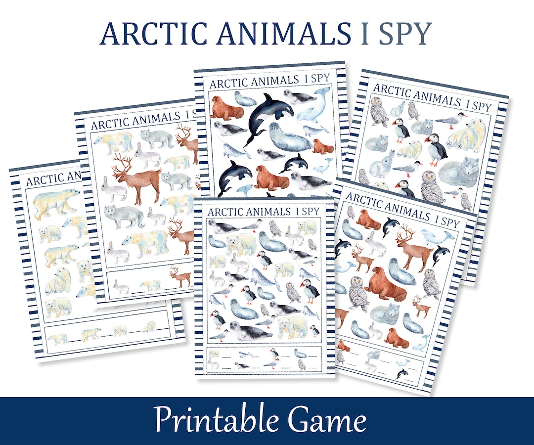 I Spy Arctic Animals, Printable Winter Game for Kids - Etsy