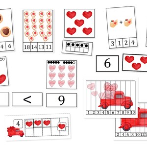 Valentine Preschool Learning Pack, Worksheets, Montessori Materials ...
