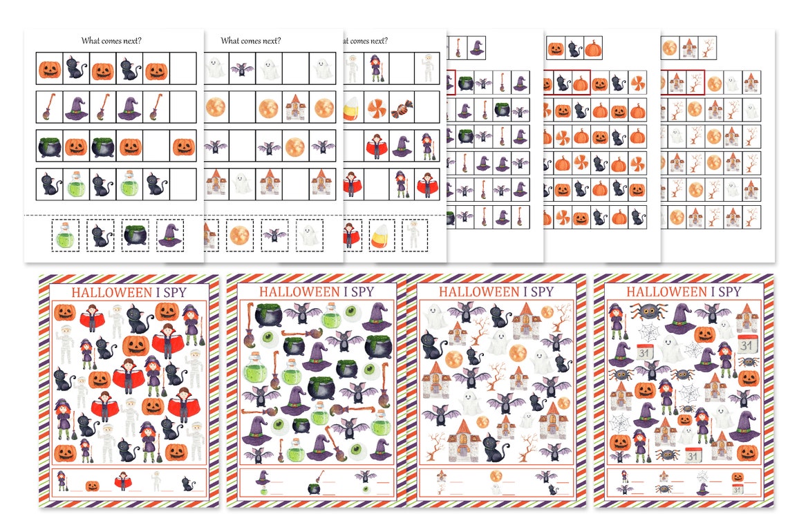 Halloween Printable Busy Book, Halloween Learning Pack, Kids Activity ...