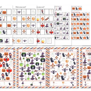 Halloween Printable Busy Book, Halloween Learning Pack, Kids Activity ...