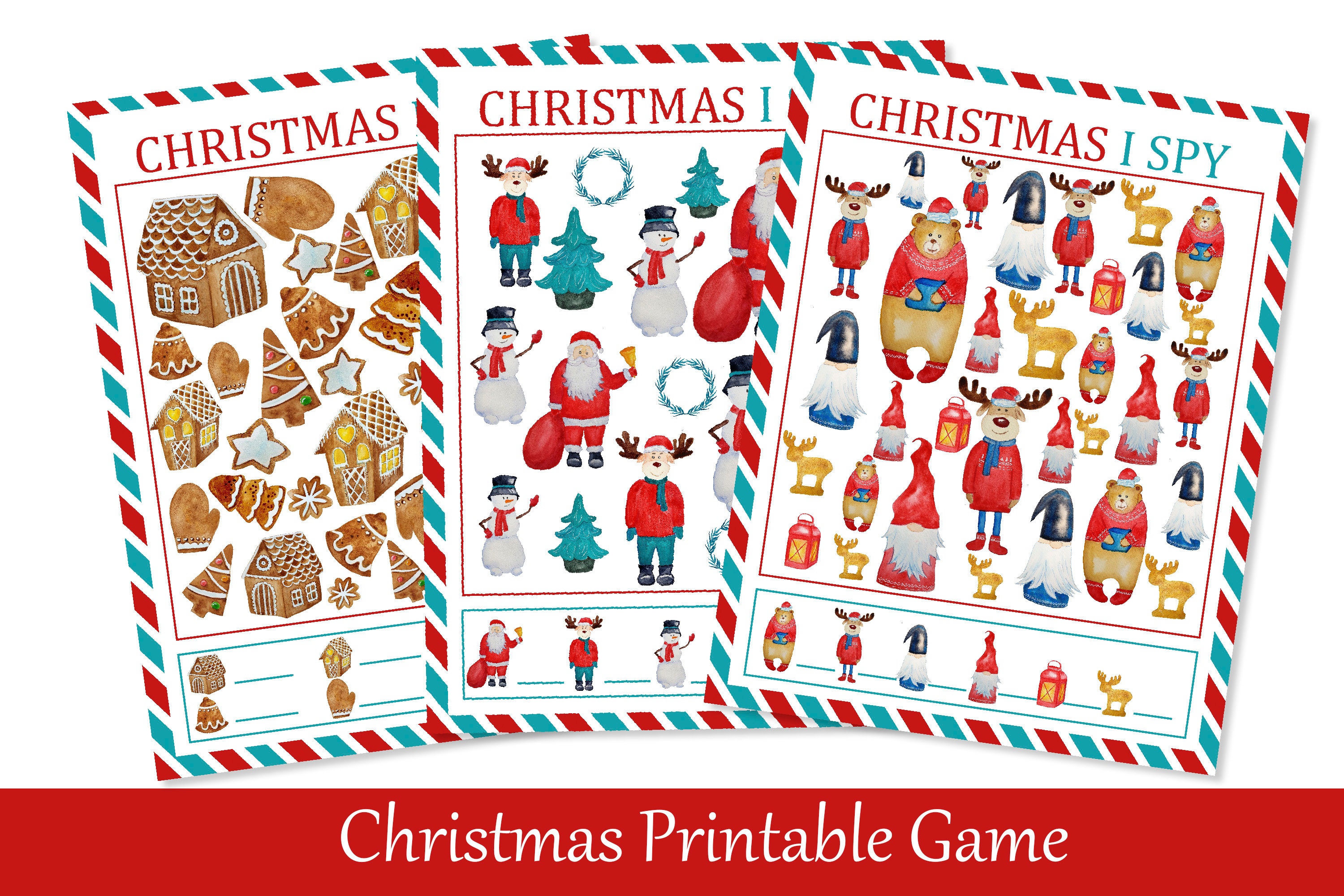 I Spy Christmas Printable Game for Kids. - Etsy