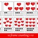 Valentine Ten Frame Counting Flashcards, Montessori Math Worksheets ...