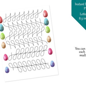 Handwriting Practice Preschool Worksheets, Easter Tracing Printables ...