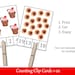 Valentines Day Count and Clip Cards, Number 1 - 20, Flashcards, Hearts ...