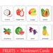 Fruits Watercolor Flash Cards. Montessori Three Part Cards ...