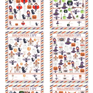 I Spy Halloween Printable Game for Kids, Fall Preschool Party Activity ...