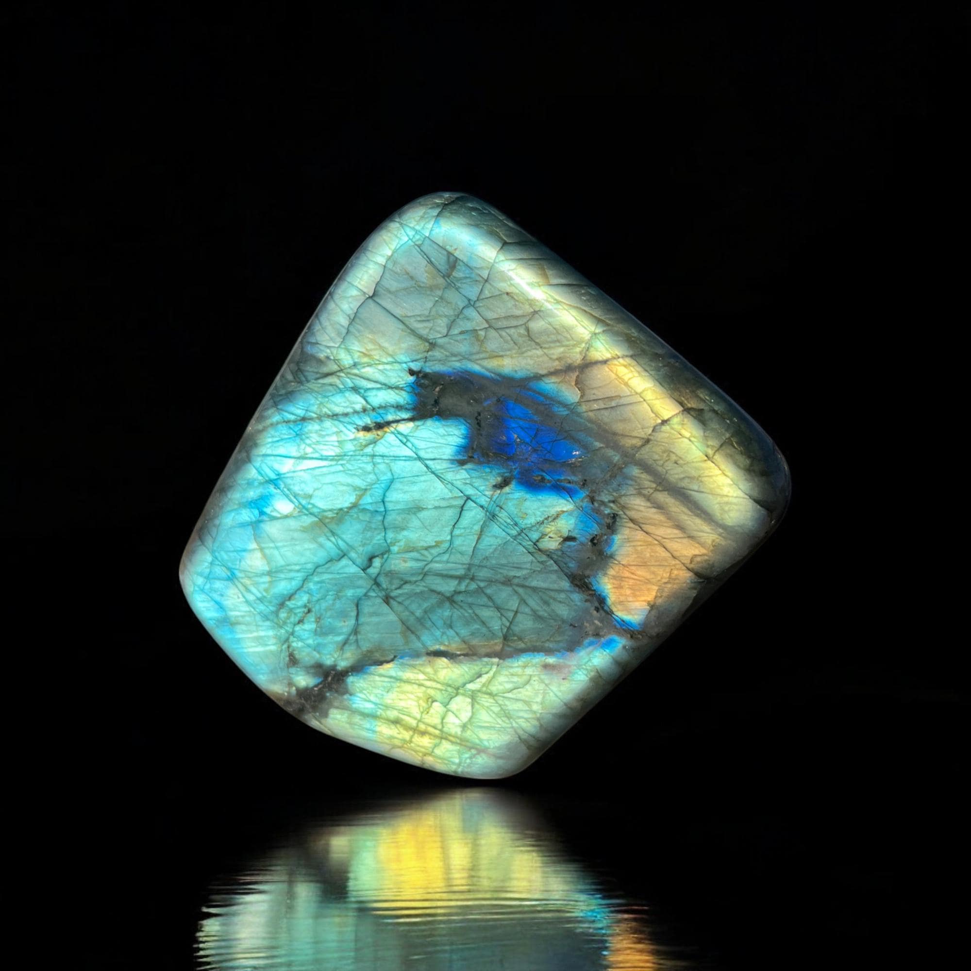 Natural Raw Polished Labradorite Gemstone Freeform Crystal Metaphysical ...