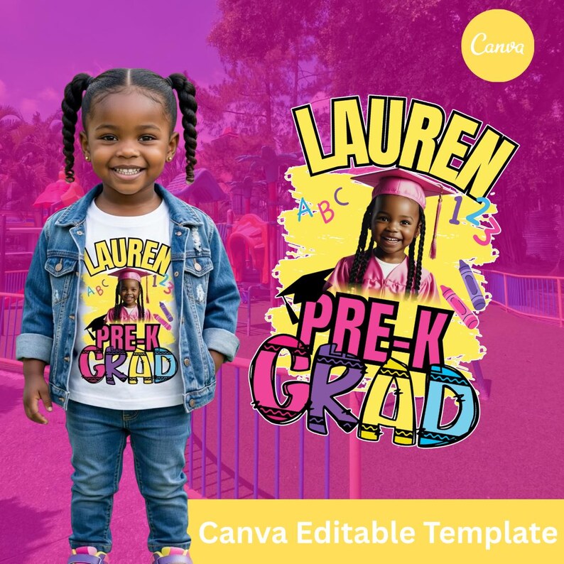 Pre-k Grad Canva Template, VPK Graduation Editable Design (digital ...