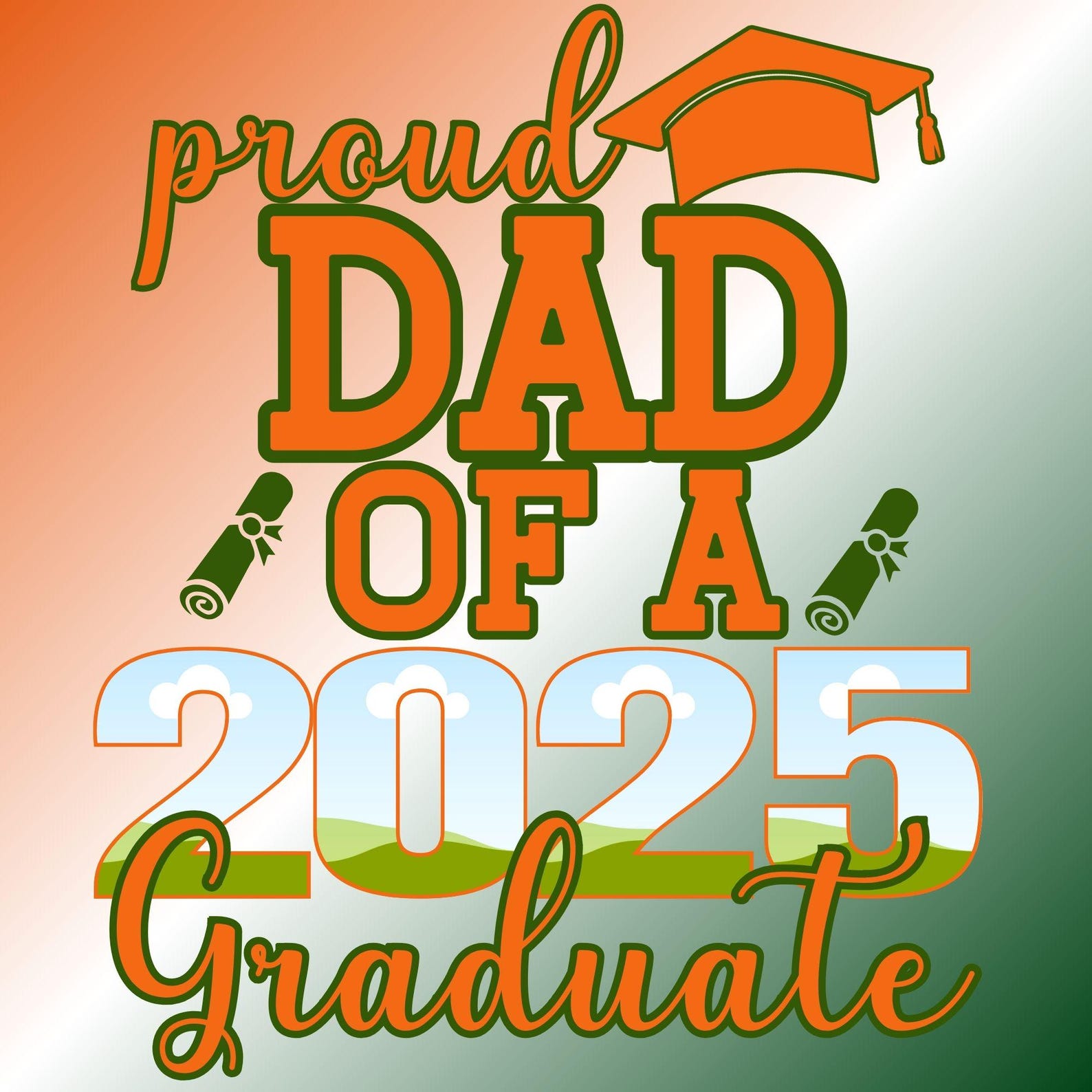 Proud Family Grad Template, Dad Congrats, Canva Template, 2025 Graduate ...