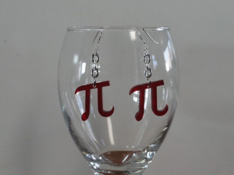 Math Symbol Earrings Pi Cherry Pi Square Root of 1 Sigma | Etsy