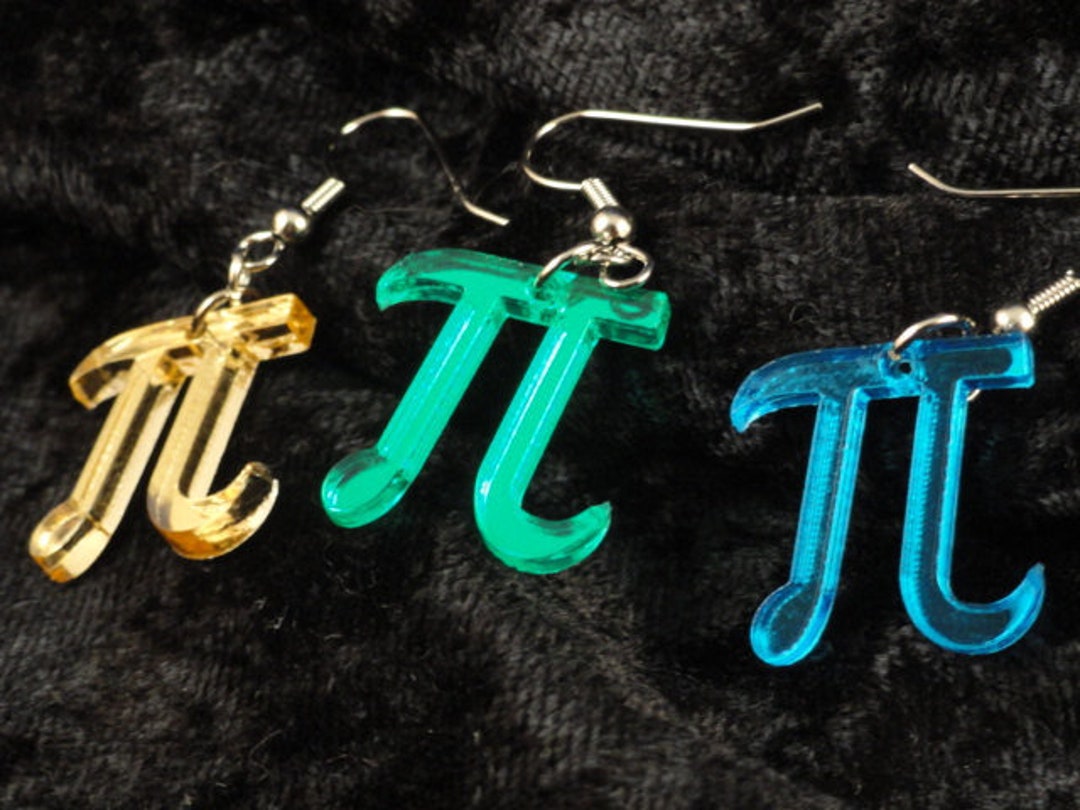 Math Symbol Earrings! Pi, Cherry Pi, Square Root of -1, Sigma ...