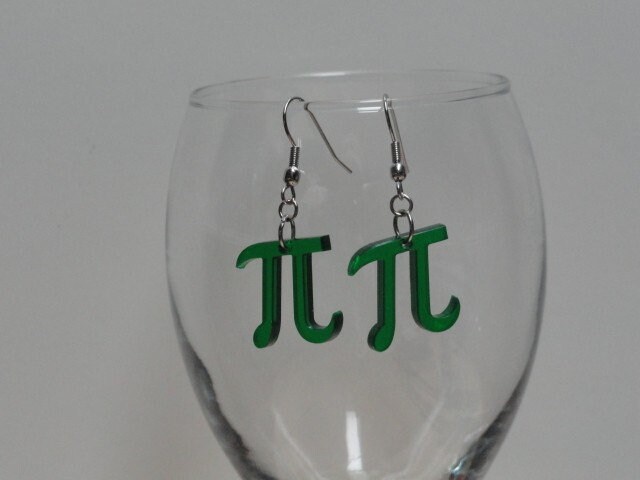 Math Symbol Earrings Pi Cherry Pi Square Root of 1 Sigma | Etsy