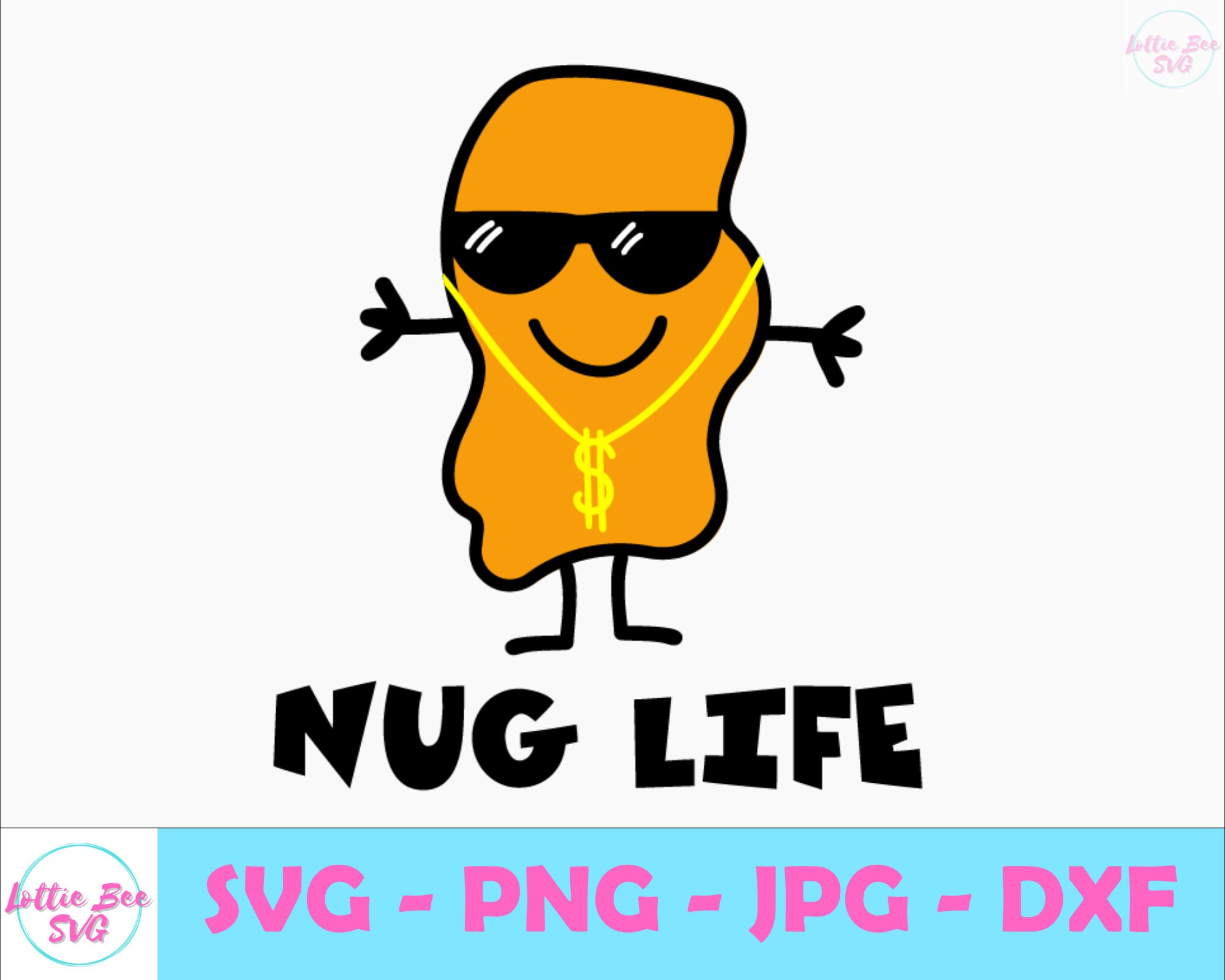 Nug Life svg Chicken Nuggets svg Cartoon svg | Etsy