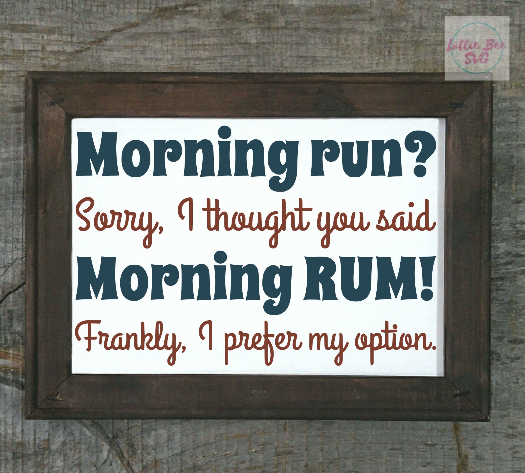 Morning Rum Svg - Funny Drinking Svg - Morning Run Svg - Etsy