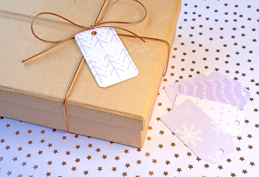 Set of 15 Purple Christmas Gift Tags Christmas Tags Xmas - Etsy