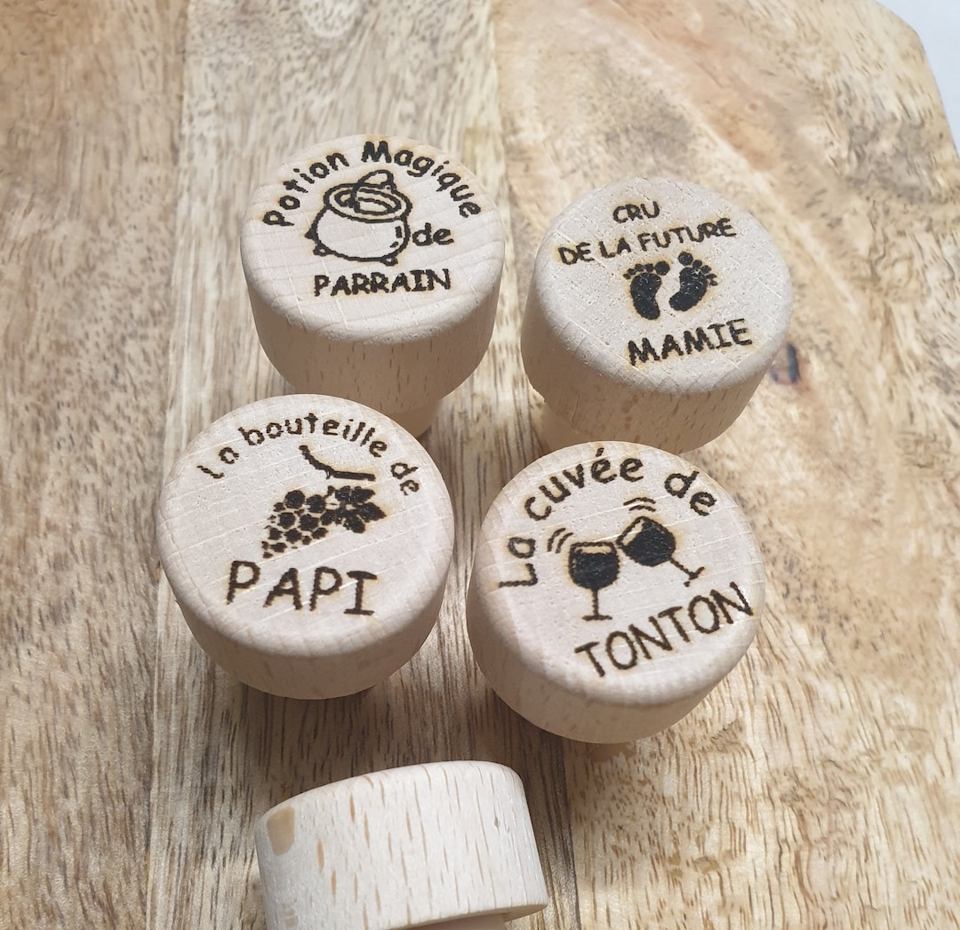 Bouchon de bouteille réutilisable personnalisé Bouchon de vin ...