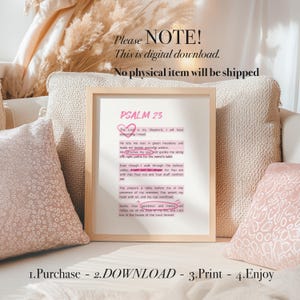 Pink Psalm 23 Modern Wall Art Instant Download for Christian Girly Gift ...