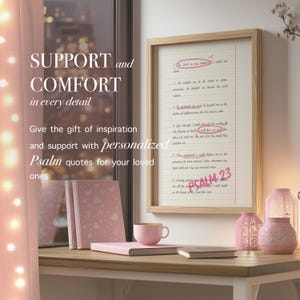 Pink Psalm 23 Modern Wall Art Instant Download for Christian Girly Gift ...