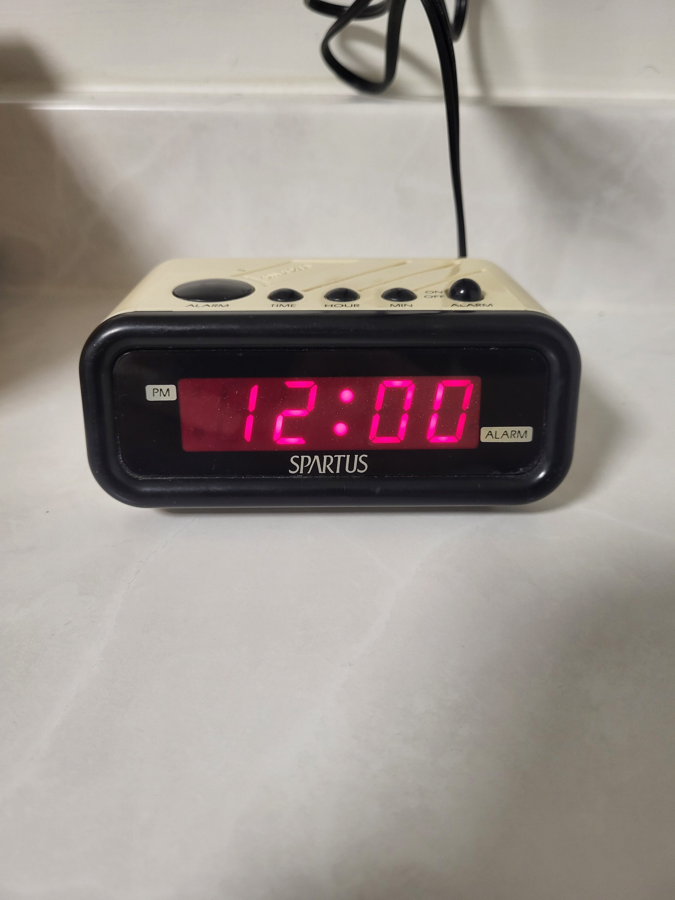 Vintage Spartus Retro Color Block Digital Alarm Clock Model 1201 TESTED ...
