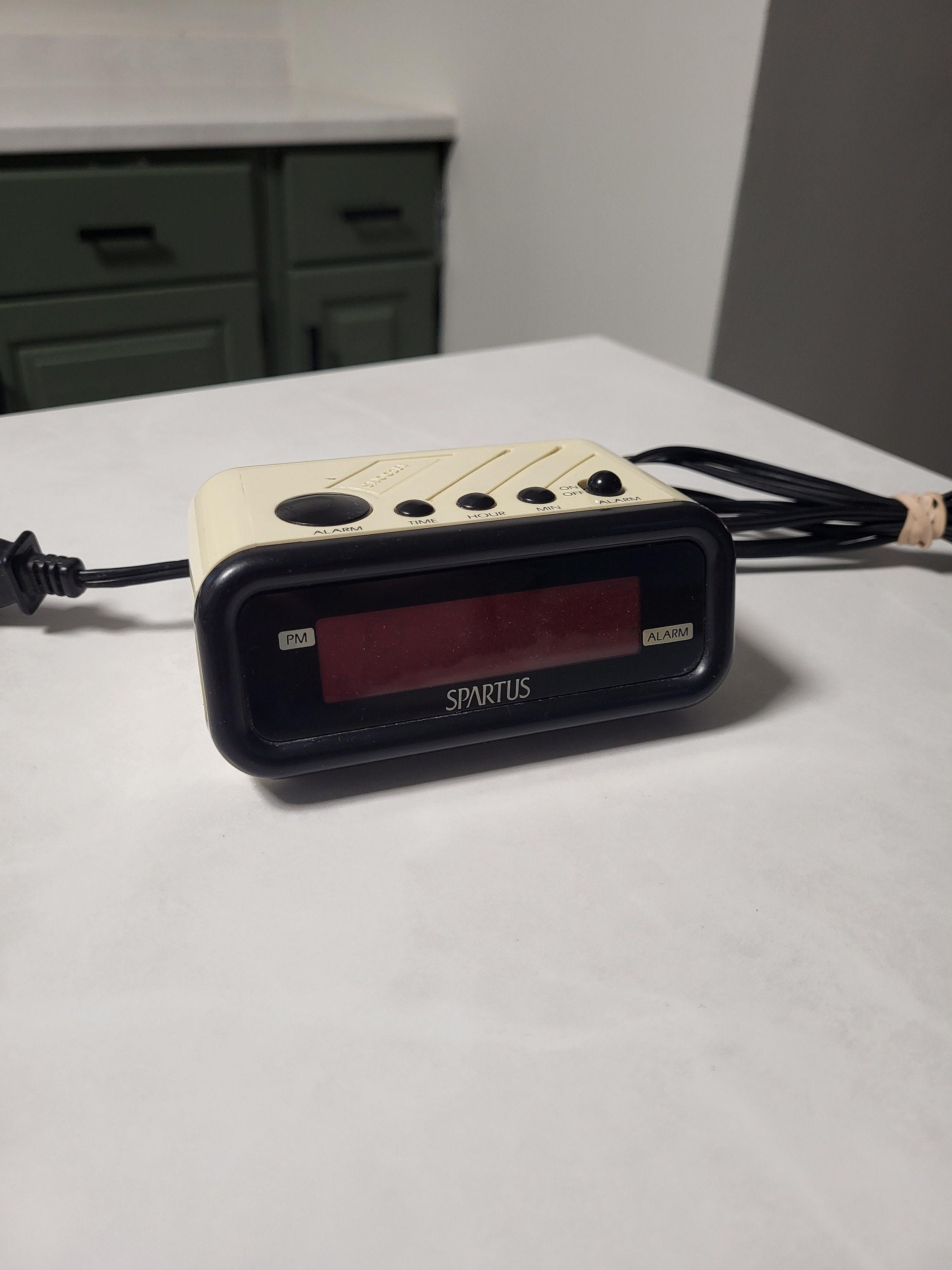 Vintage Spartus Retro Color Block Digital Alarm Clock Model 1201 ...