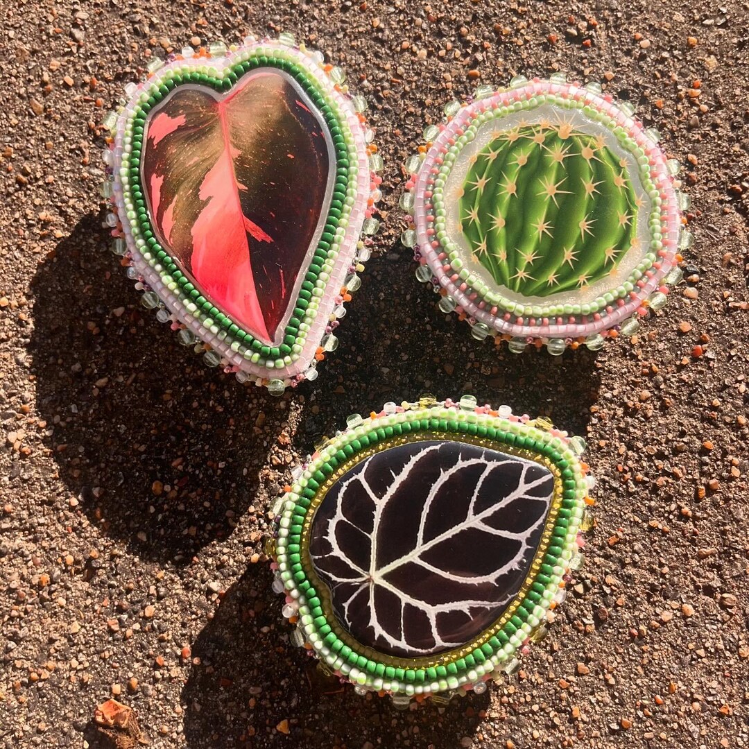 Handmade Beaded Plant Pop Sockets for Phones - Etsy