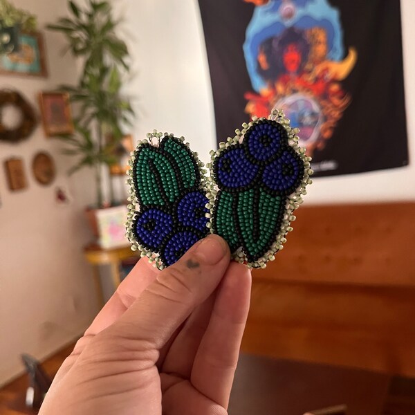 Blueberry Earrings - Etsy