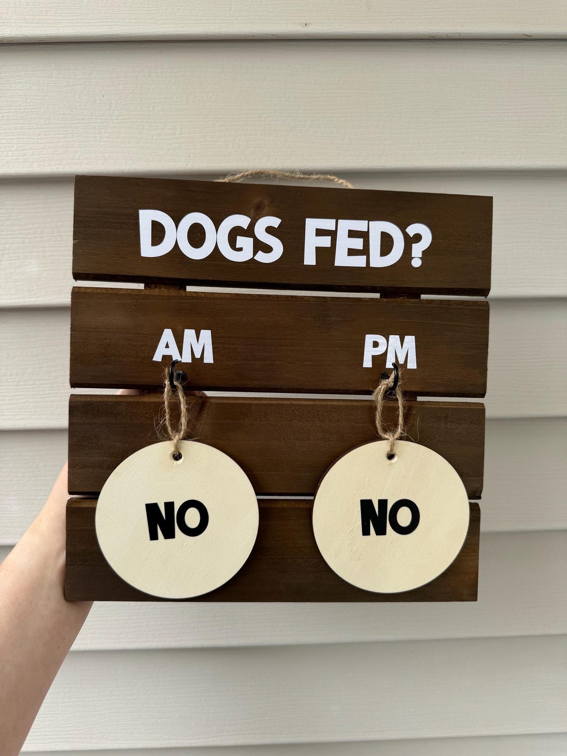 Dogs Fed? Am and Pm Sign for Pet Friendly Homes - Etsy
