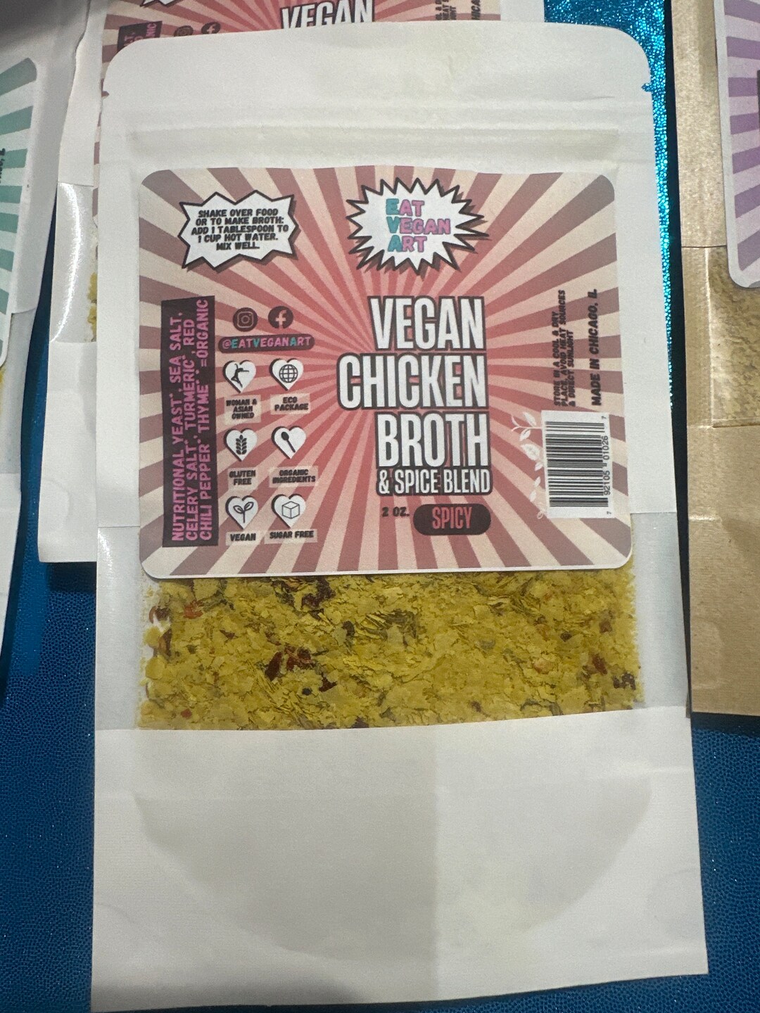 2oz EVA Vegan Spicy Chicken Broth - Etsy