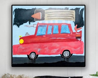 Abstract Car Painting - Etsy