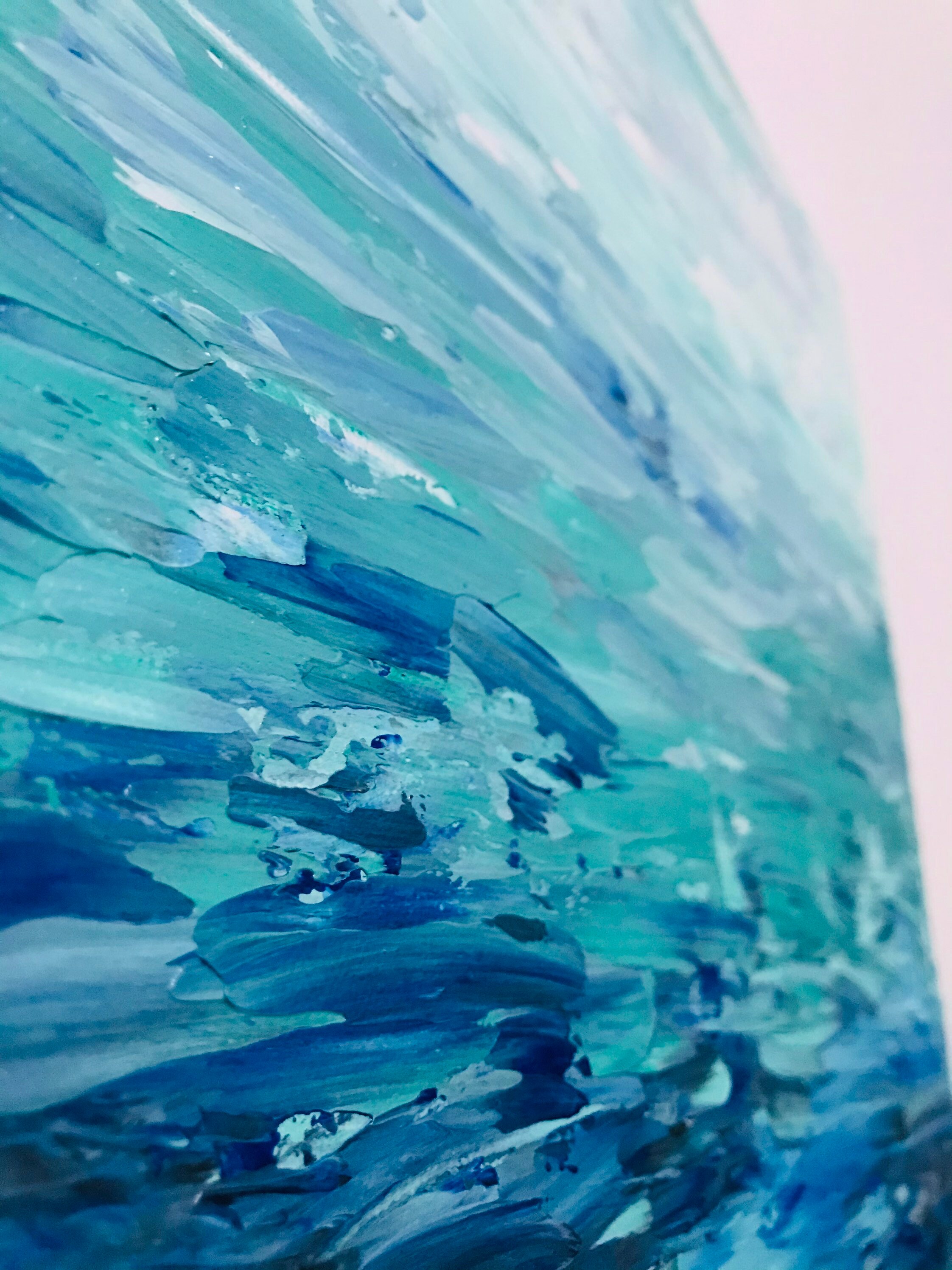 Large Abstract Seascape Beach Ocean Sea Painting Acrylic on | Etsy