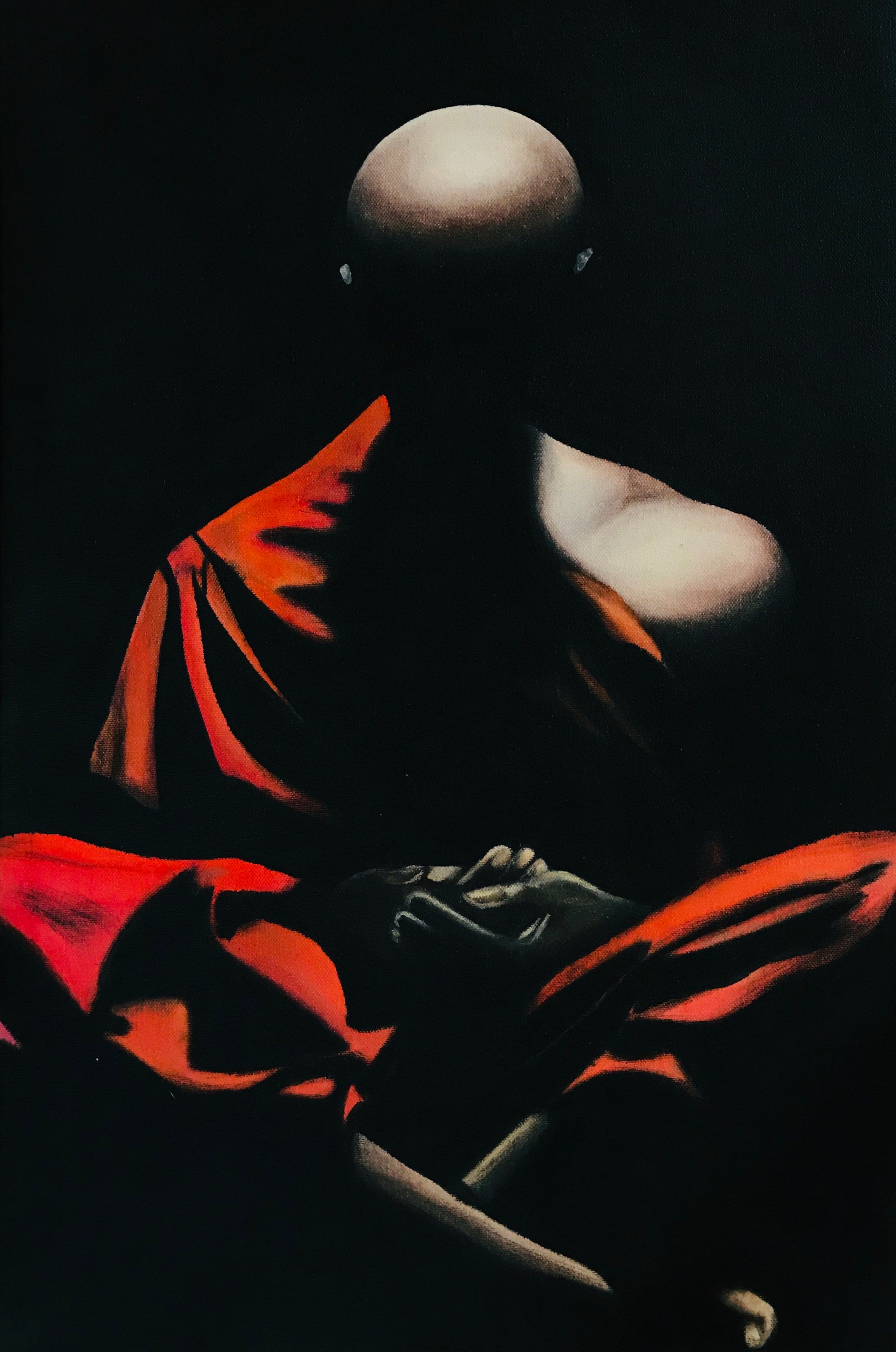 Peaceful Monk Realistic Wall Art. Mind Relaxing Realism Wall - Etsy