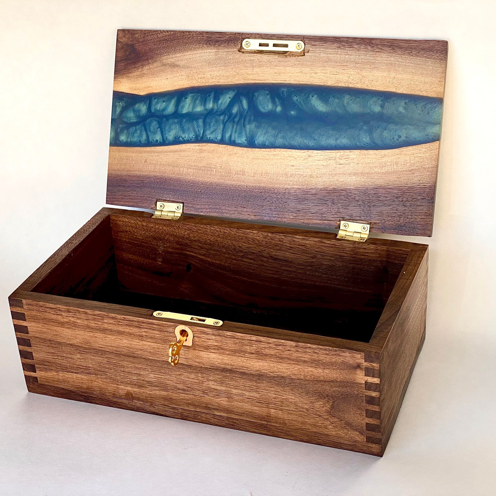 Walnut and Epoxy Box - Etsy