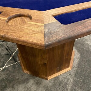 The Ultimate Poker Experience: Custom Walnut Poker Table With Rising ...