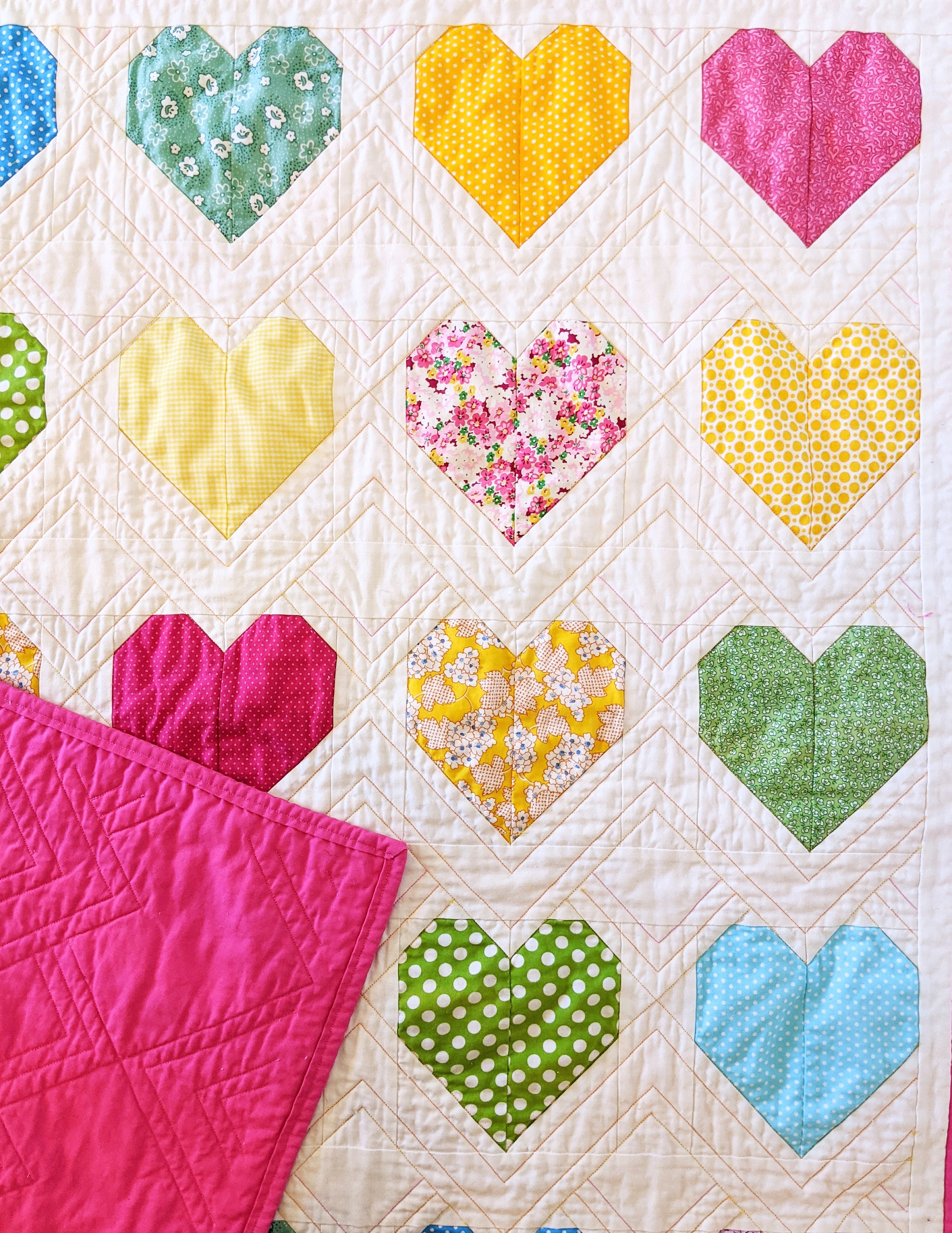 PDF Pattern - Rainbow Heart Baby Quilt - Etsy