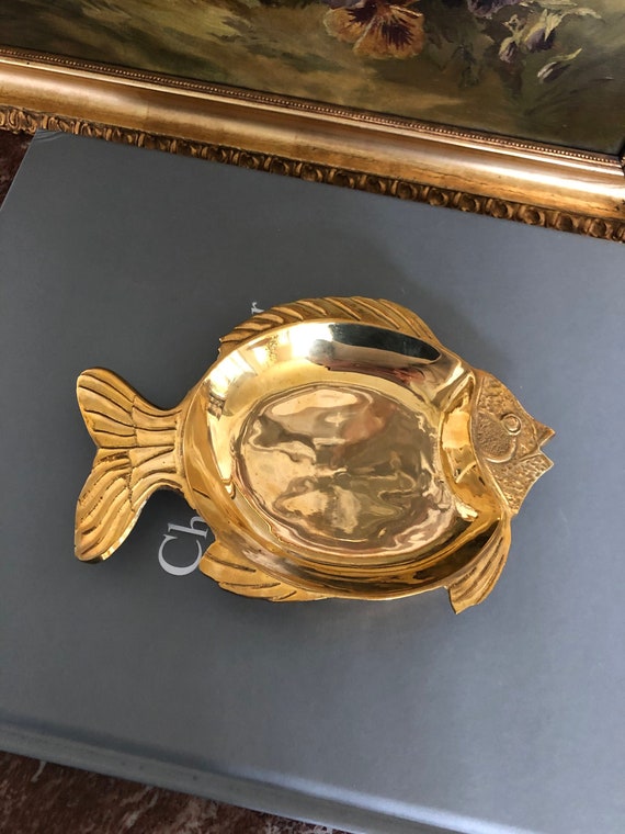 Vintage brass fish tray brass fish dish made in India | Etsy