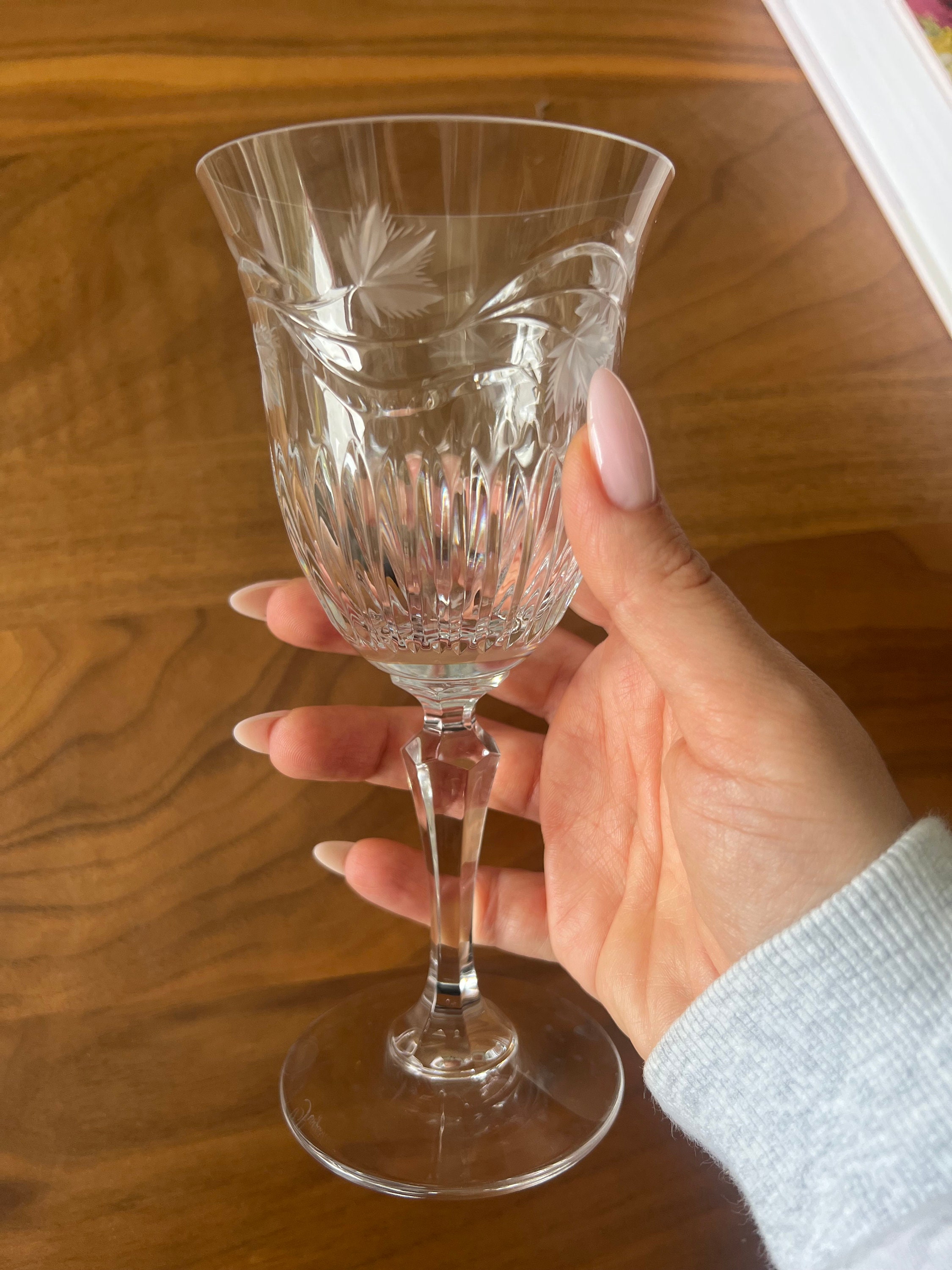 Miller Rogaska Crystal Ivy Wine Glasses Set of 4 - Etsy
