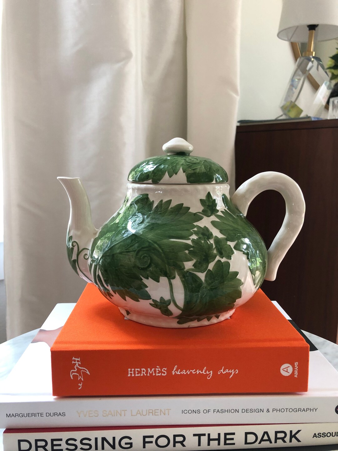 Vintage Zrike Portugal Trellis Hand Painted Ivy Majolica Teapot - Etsy
