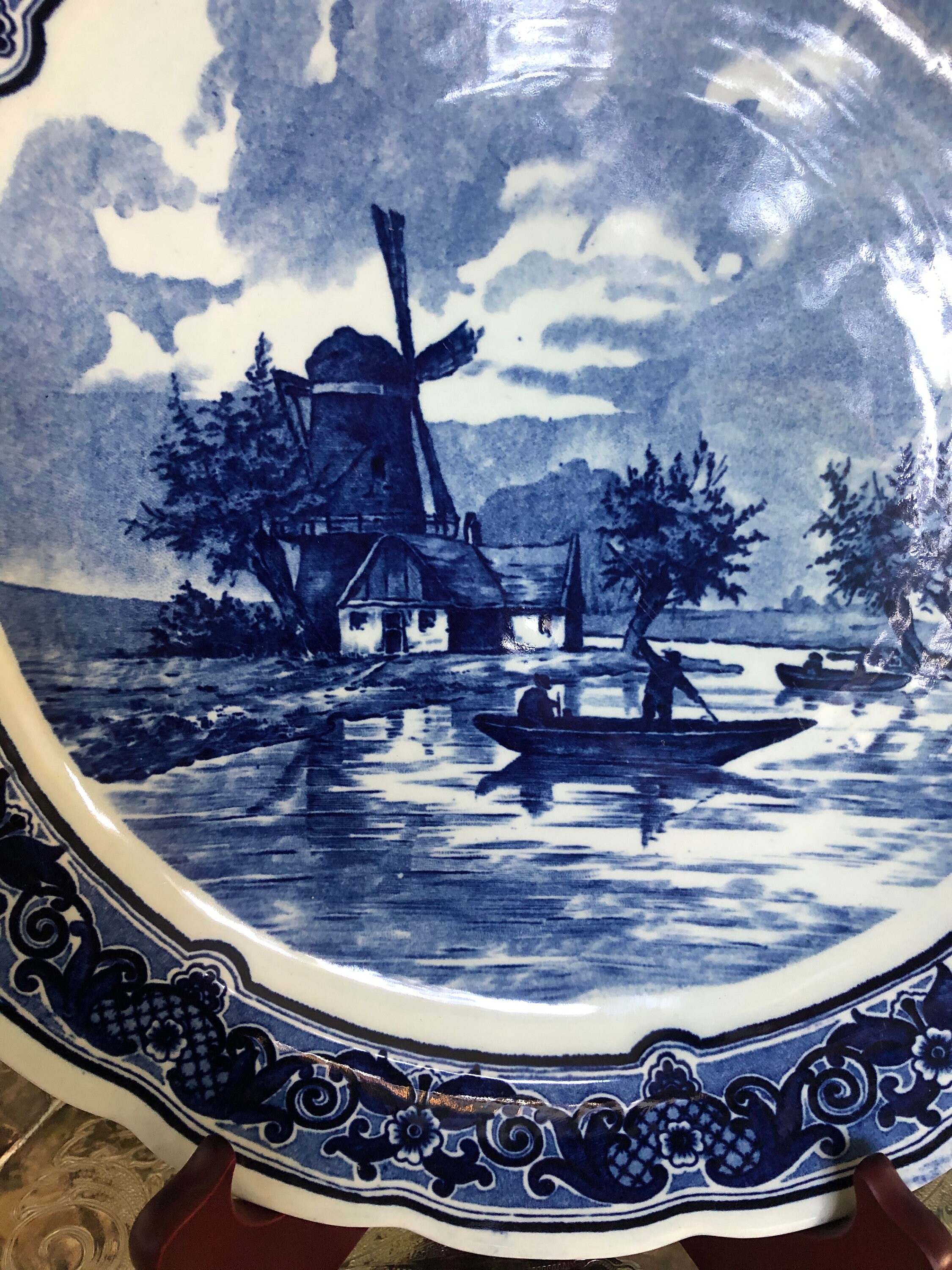 Royal Sphinx Maastricht decorative blue delft plate made in | Etsy
