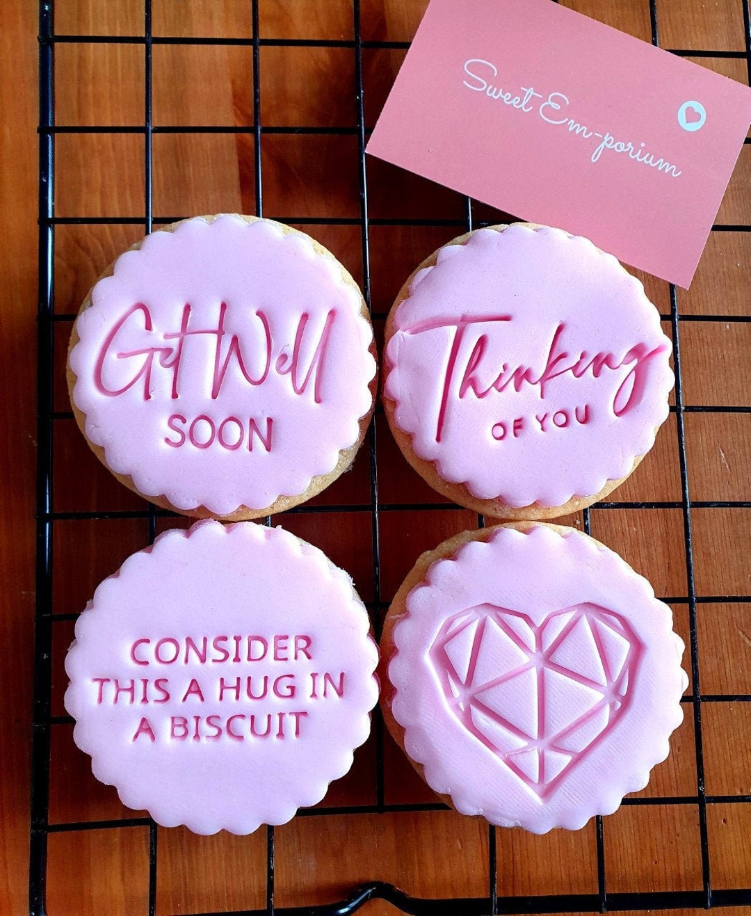 Get Well Soon Personalised Biscuits, Heartfelt Gift - Etsy UK
