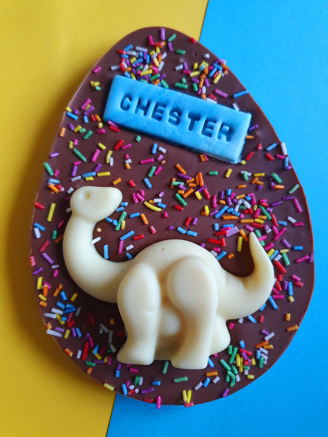 Fun and Roar-some Personalised Dinosaur Chocolate Easter Egg, Easter ...