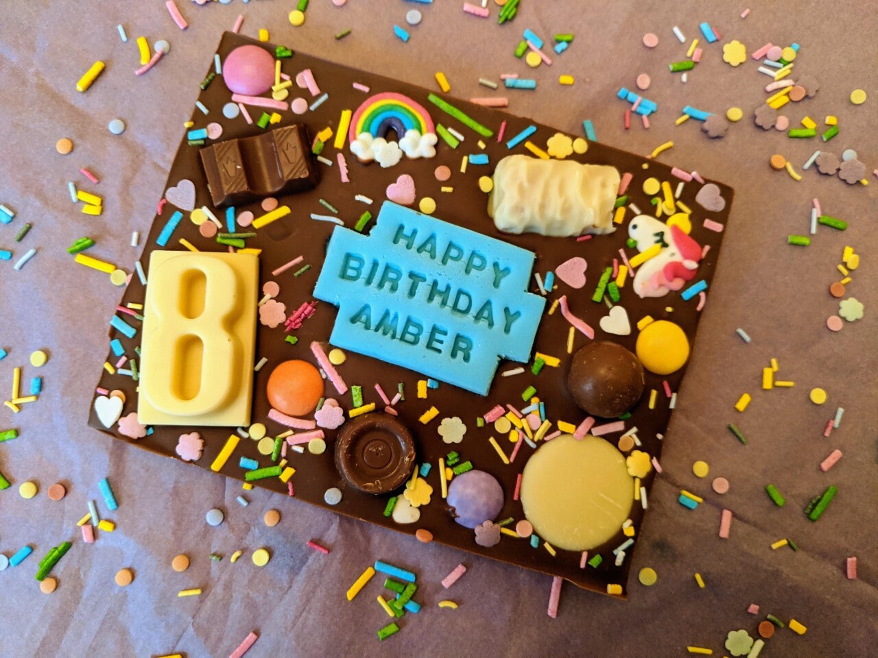 Personalised Chocolate Slab Birthday Thank You Gift - Etsy UK