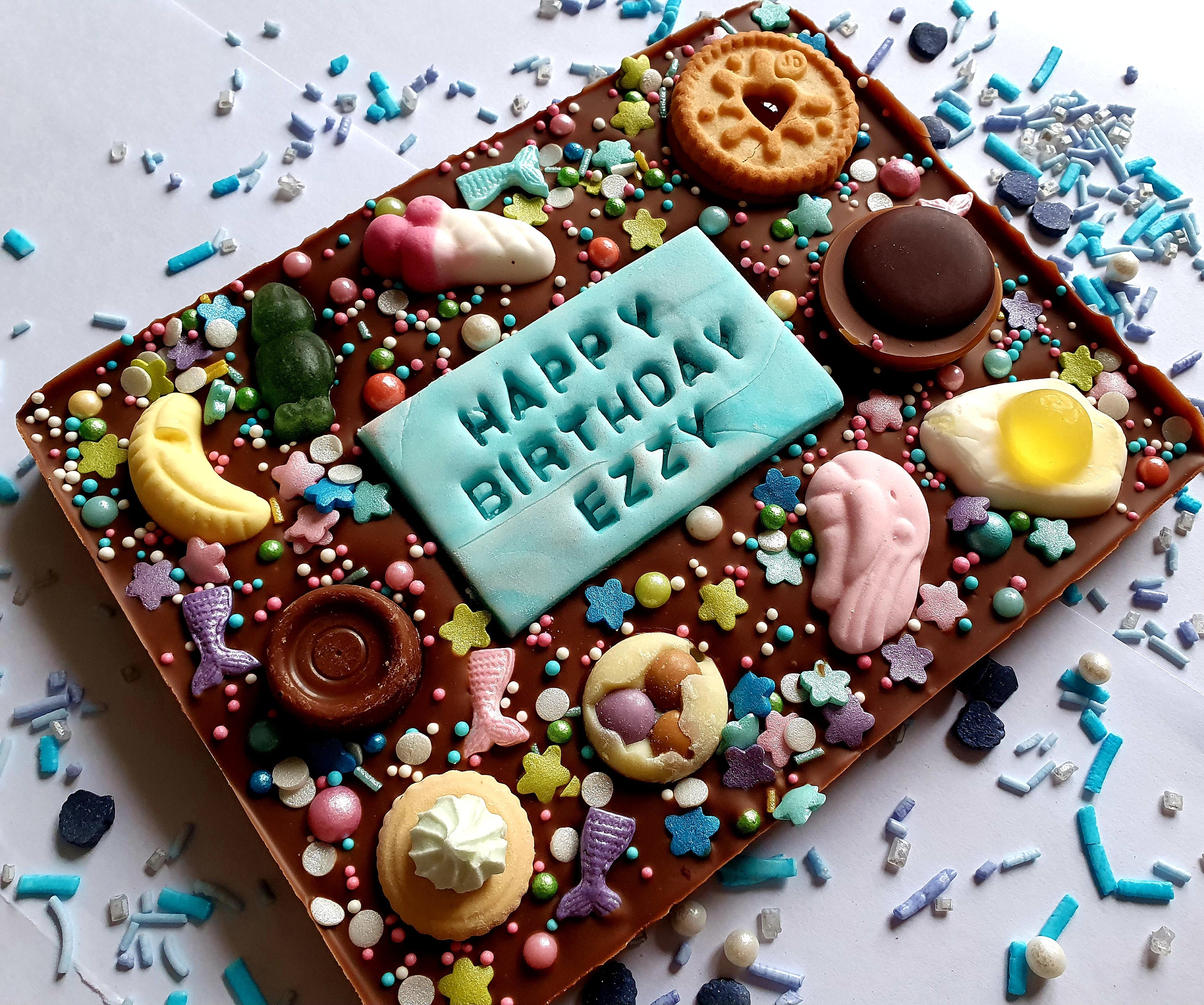 Personalised Chocolate Slab Birthday Thank You Gift - Etsy UK