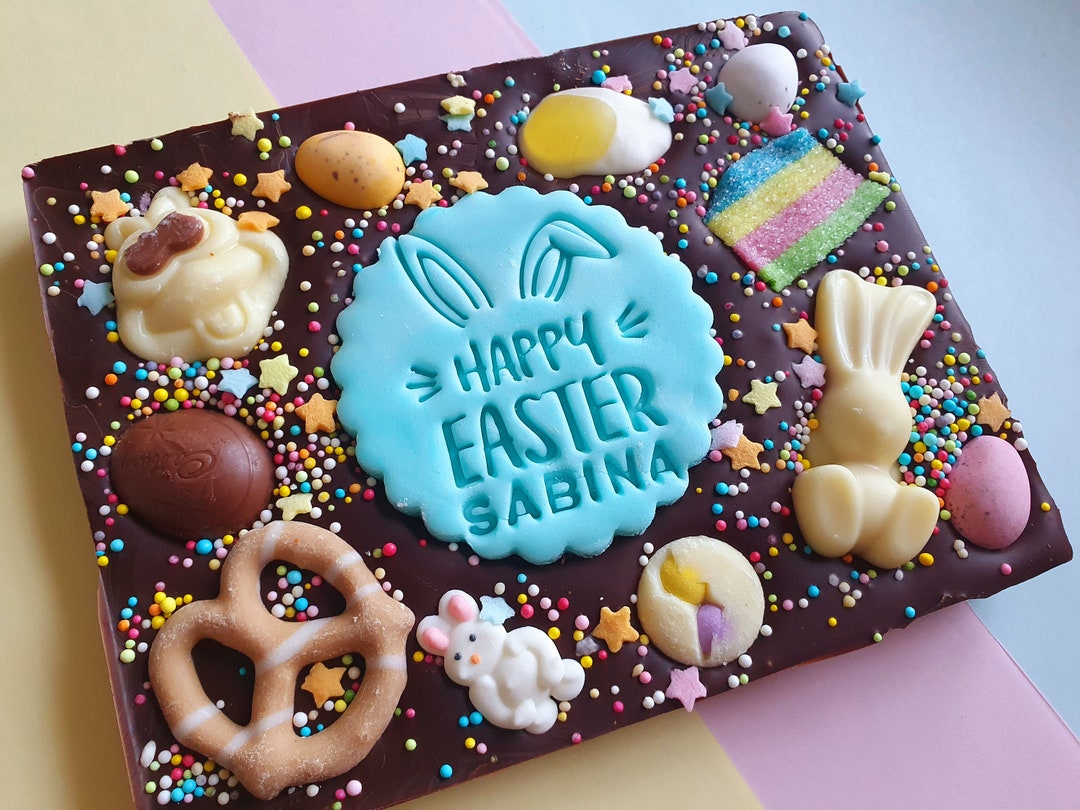 Easter Personalised Chocolate Slab - Etsy