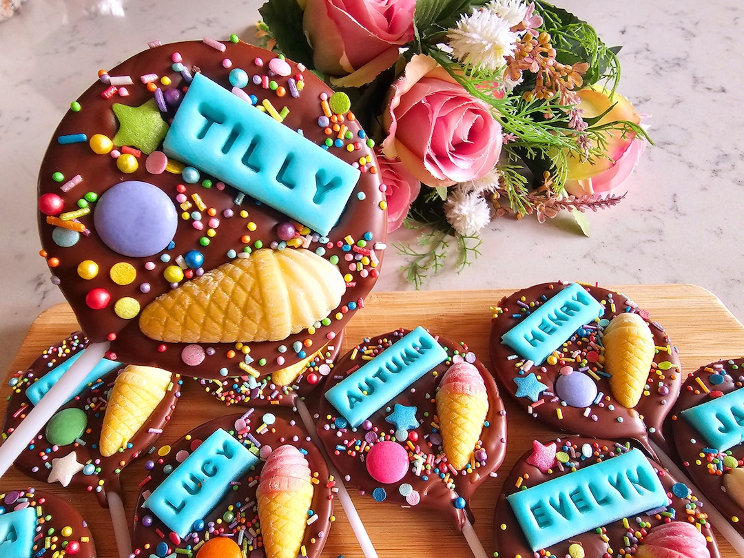 Individual Personalised Milk Chocolate Lolly – Custom Treat for ...