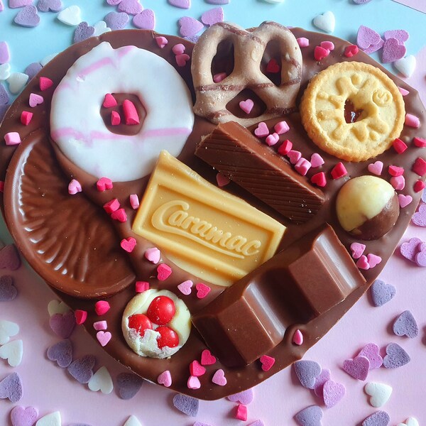 Heart Chocolate Slab - Etsy UK