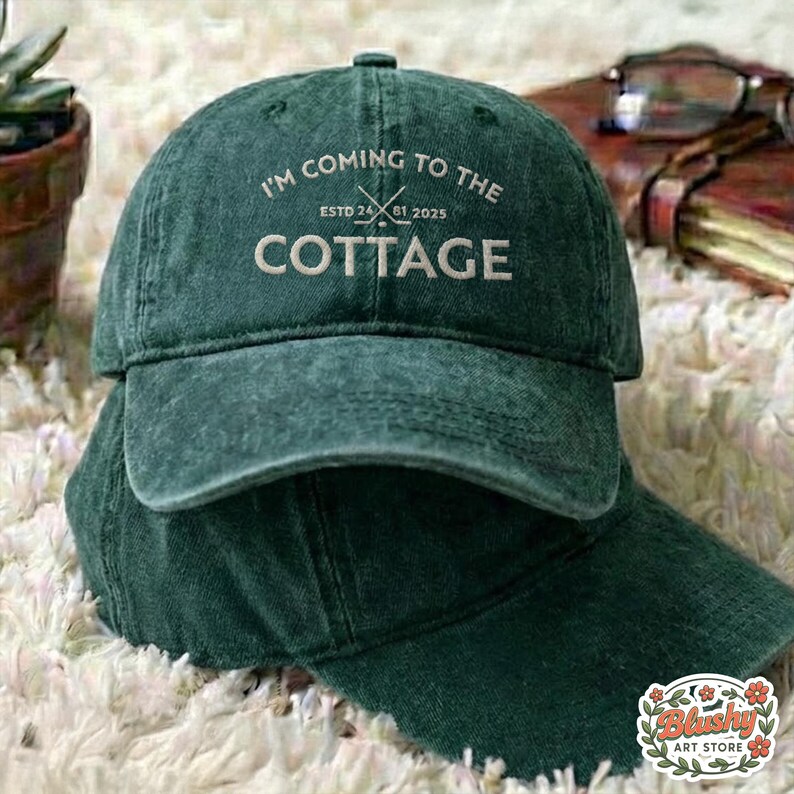 Embroidered Cottagecore Dad Cap, Washed Cotton Hockey Fan Hat - Etsy