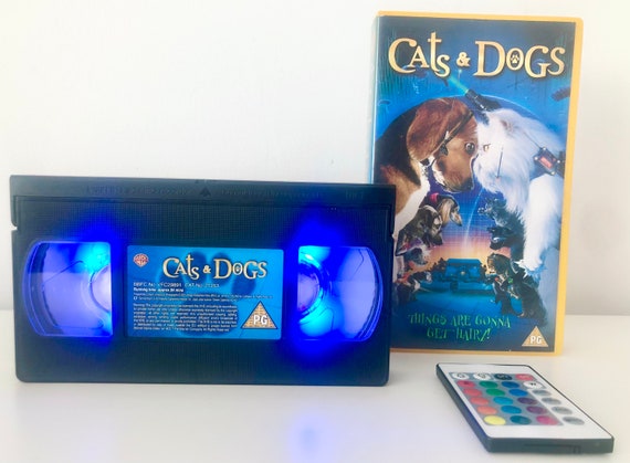 Cats and Dogs VHS Video Tape Colour Changing Retro USB Light - Etsy ...
